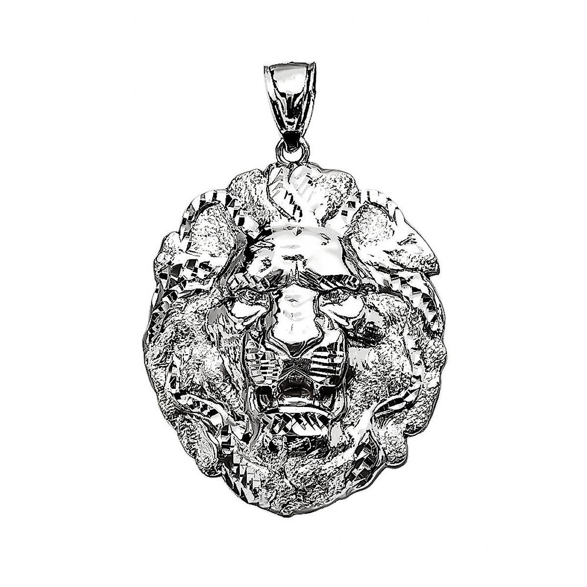 Large Textured Lion Pendant