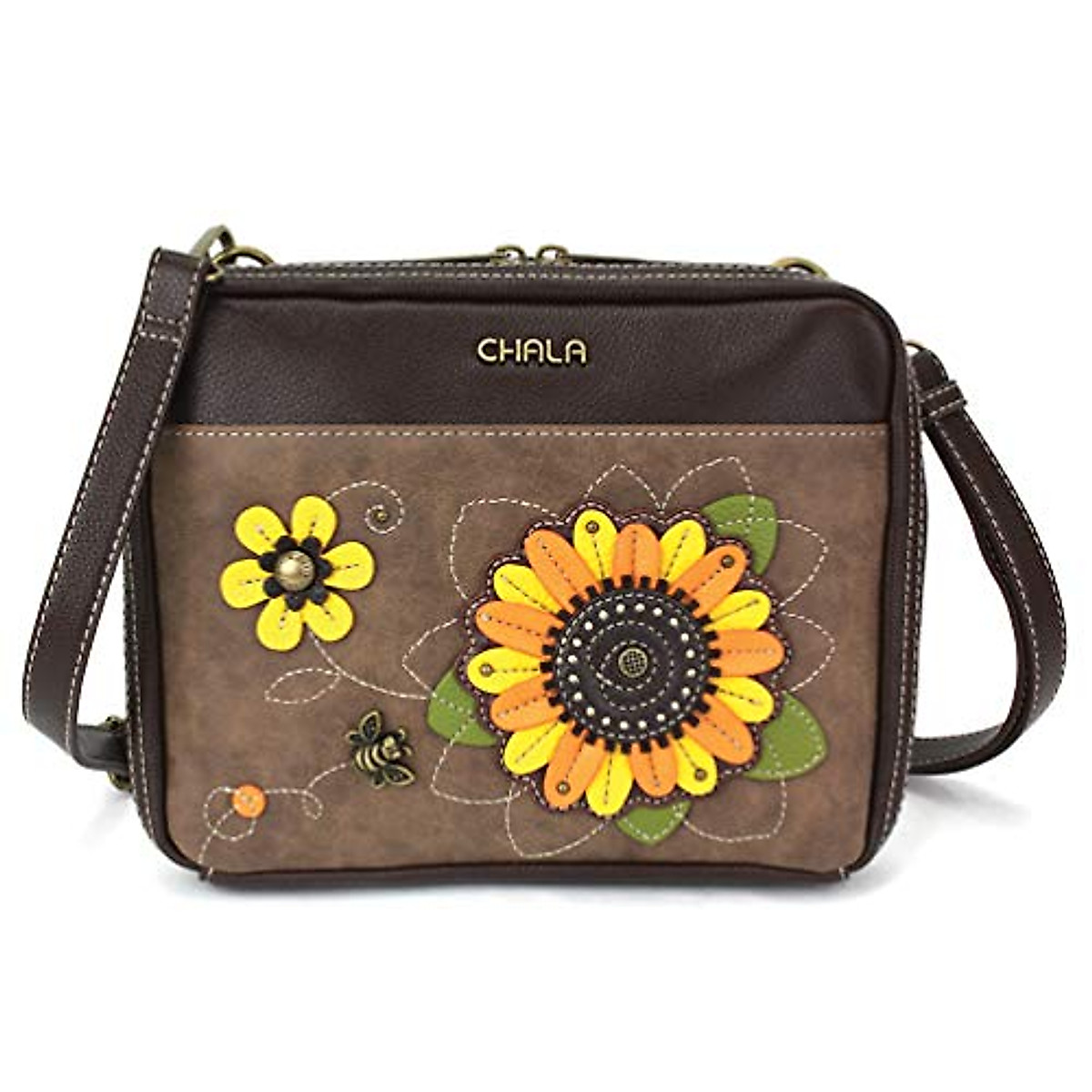 CHALA Wallet Companion Organizer Xbody - -Sunflower-brown