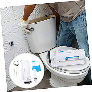 Zerodeko 3 Sets Toilet Inlet and Outlet Valve Old Fashioned Kit Plastic Repair Kit Toilet Tank Push Toilet Flush Button Toilet All in One Repair Set Toilet Inlet-valve Toilet Tank Buttons