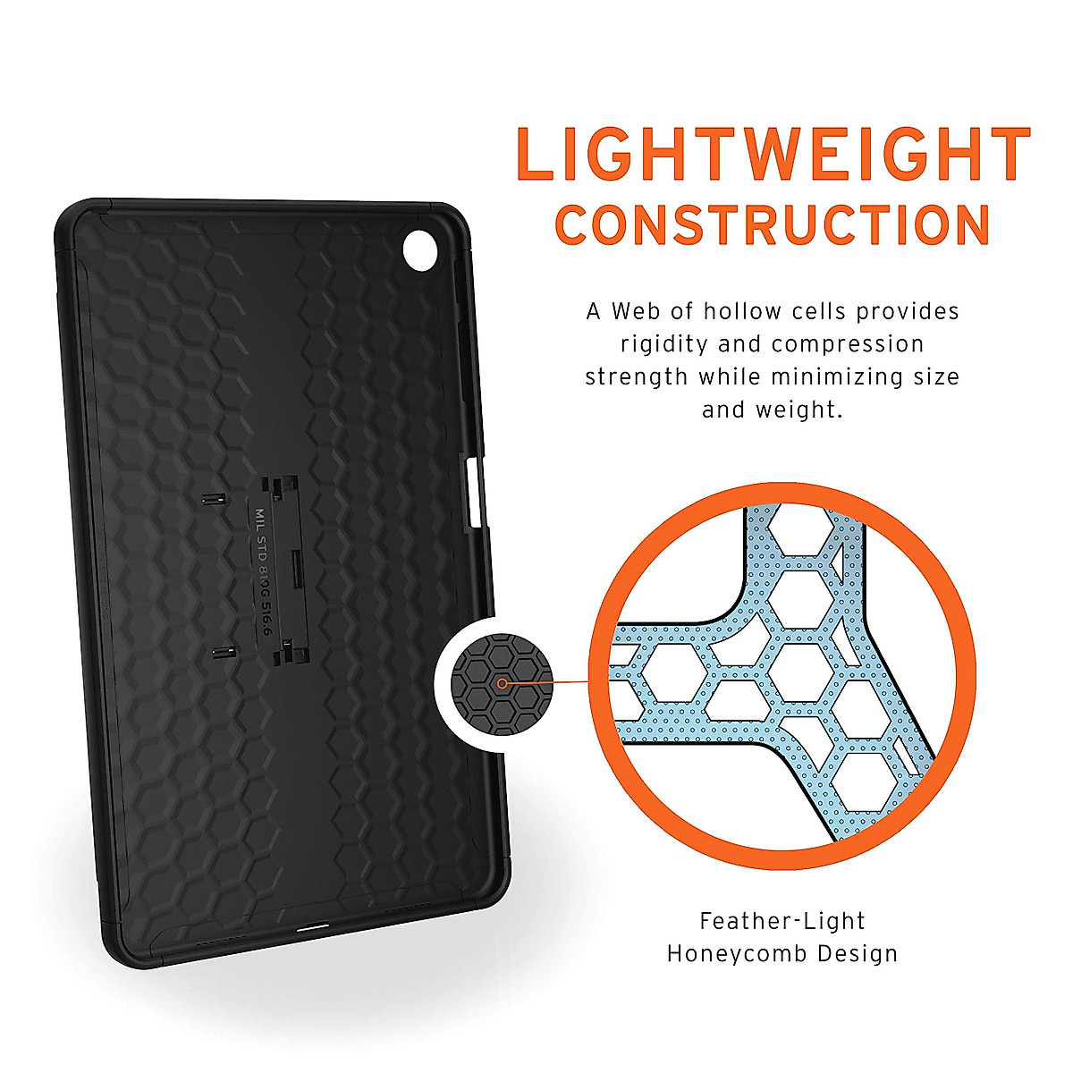 URBAN ARMOR GEAR UAG LG G Pad 5 10.1, Tablet Case with Built-in Kickstand, Scout Feather-Light Rugged [Black] Military Drop Tested Case