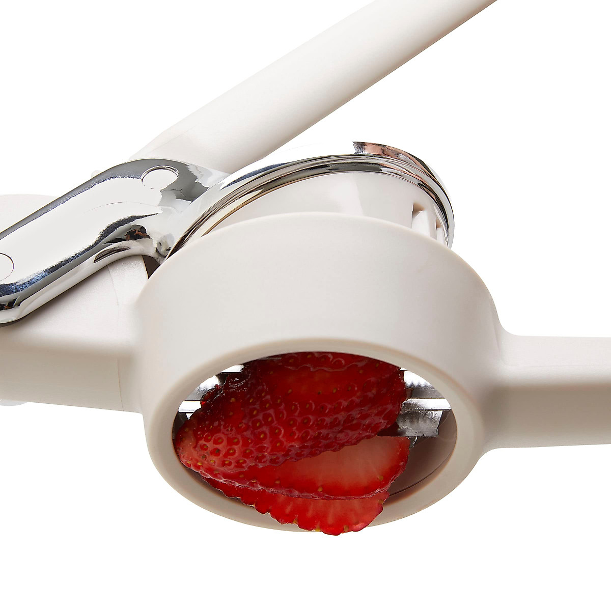 Chef'n FreshForce Hand-Held Slicer, Slices Mushrooms, Strawberries, Kiwis and More, Taupe