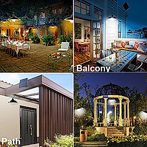 Solar Bulb Lamp,AMZSTAR Solar Light Outdoor Lanterna Pendant Lights,LED Shed Light Hanging Spotlight Light for Outdoor,Garden,Yard,Camping Tent,Fishing (White)