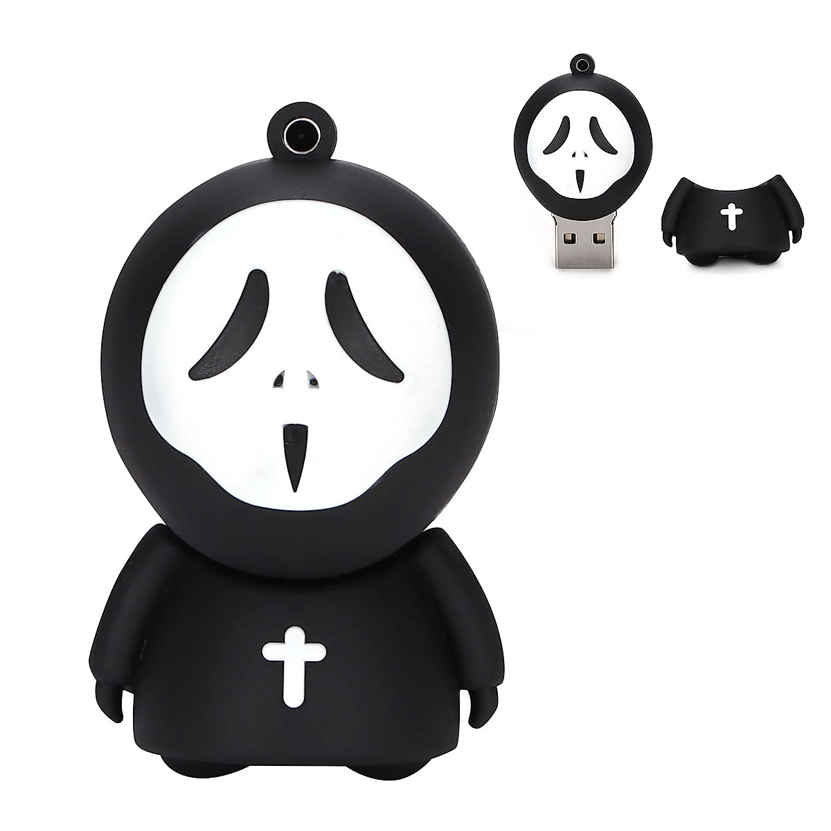 USB Flash Drive USB2.0 Memory Stick, Faceless Ghost Cartoon U Disk Drive Storage High Speed Thumb Drive, Data Transmission Portable for Computer/Laptop (64GB)