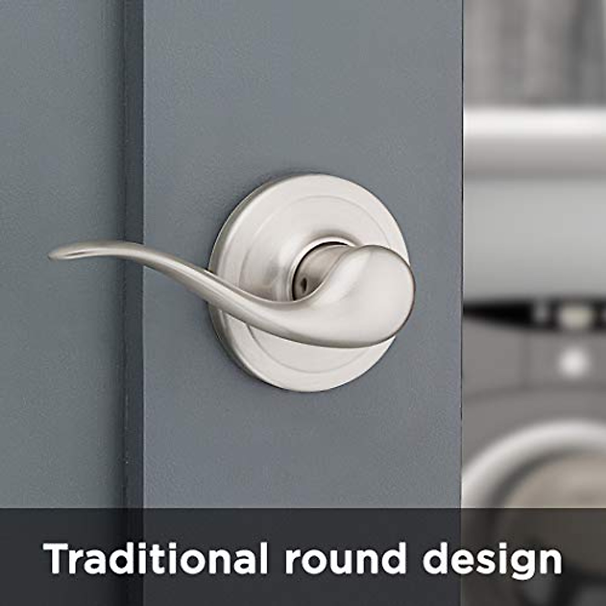 Kwikset ECR54BCP0HOLE SatNI Tustin Pass Lever