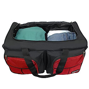 Dejuno 20-Inch Carry-on Rolling Duffle Bag, Red, One Size