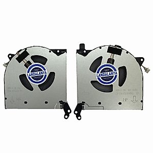LANDALANYA Replacement New CPU and GPU Cooling Fan fLenovo Legion （ Y7000P R7000P RTX3060 2021 ） Legion 5-15IMH05H Y550-15E 2021H Series DC10V 0.8A DFSAL12E064860 FNK9 DFSAL12E164810 FNKA Fan