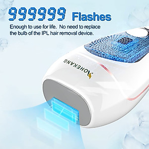 AOHEKANG At-home Laser Hair Removal for Women, IPL Hair Removal Device ICE Permanent Painless Hair Remover for Facial Armpits Bikini Legs, Upgraded to 999,999 Flashes