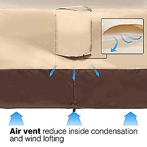 Vailge Patio Adirondack Chair Covers, Heavy Duty Patio Chair Cover, Waterproof Outdoor Lawn Patio Furniture Covers (Standard - 2 Pack, Beige & Brown)