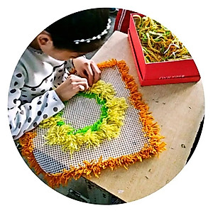 Wedding Kissing Bride and Groom Latch Hook Rectangle Pillow Kit for Adults DIY Easy Throw Pillow Cover with Printed Canvas Crochet Yarn Needle Craft Handmade Cushion for Wedding 12x20inch(2)