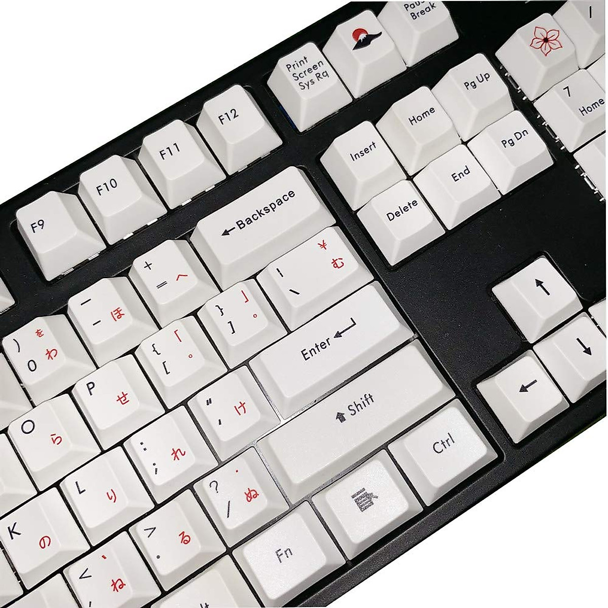104 Keys Sakura Japanese Cherry Profile PBT Keycaps Top Printed Dye Sublimation Switch ANSI Layout for Cherry RGB MX Mechanical Keyboard Gaming Replace