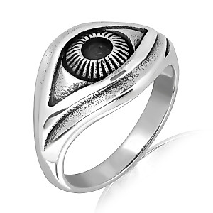 WithLoveSilver 925 Sterling Silver Ancient Egyptian Eye of Horus Symbol of Protection Ring (9)