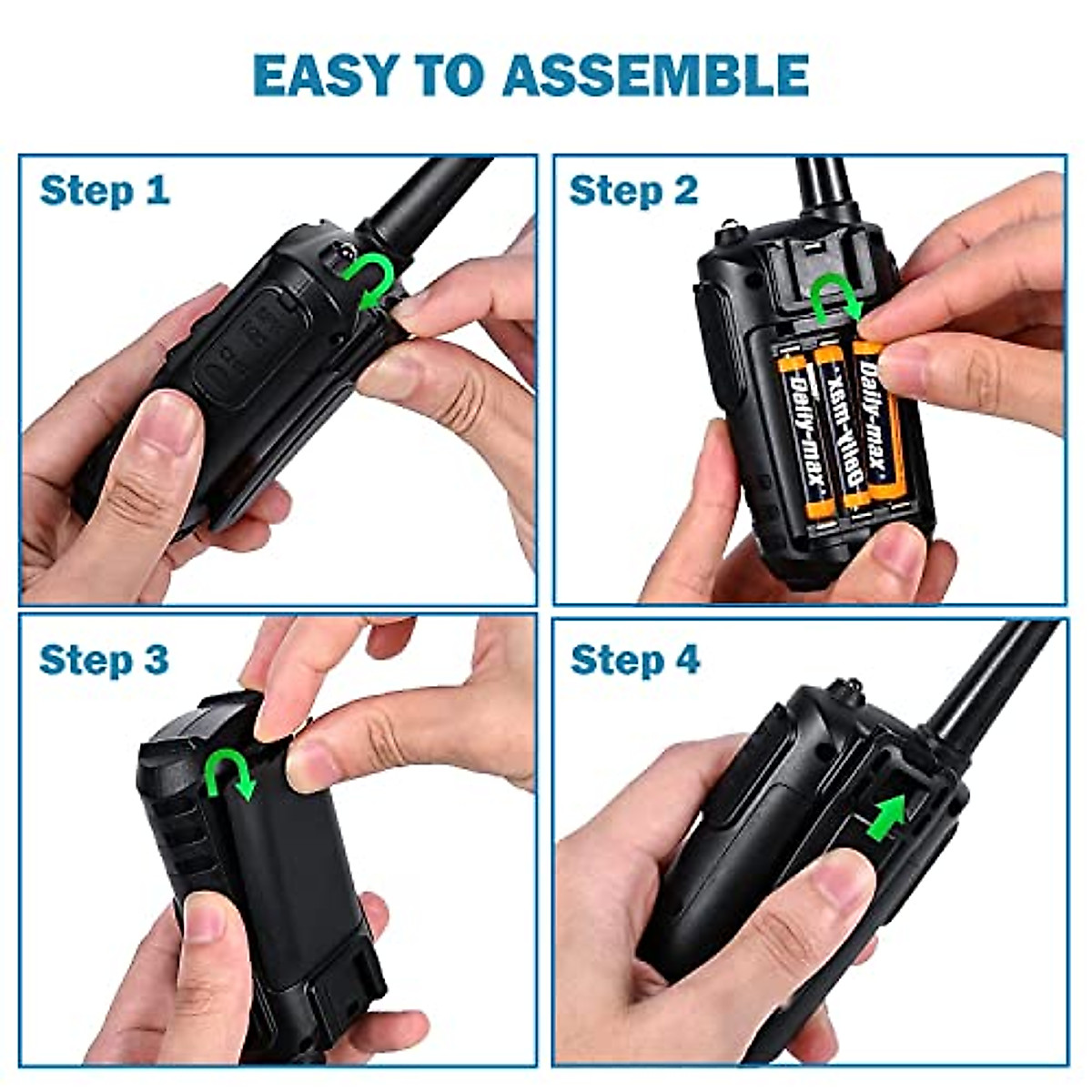 LOKSHUN Walkie Talkies for Adults Long Range with 22 FRS Channels,X1 Walkie Talkie Up to 5 Miles with Earpieces VOX Auto Squelch,Professional Walkie Talkies for Kids Gift Family Hiking Camping(2 Pack)