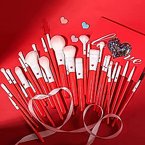 Docolor Professional Makeup Brushes Set 32Pcs Make up Brushes Premium Kabuki Foundation Blending Face Powder Blush Contour Eye Shadows Eyebrow Eyeliner Make Up Brush Gift Kit