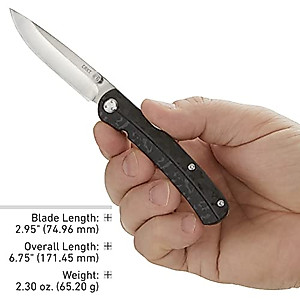 CRKT Kith EDC Folding Pocket Knife: Everyday Carry, Plain Edge Blade, Front Lock, Glass Reinforced Nylon Handle, Pocket Clip, 6433