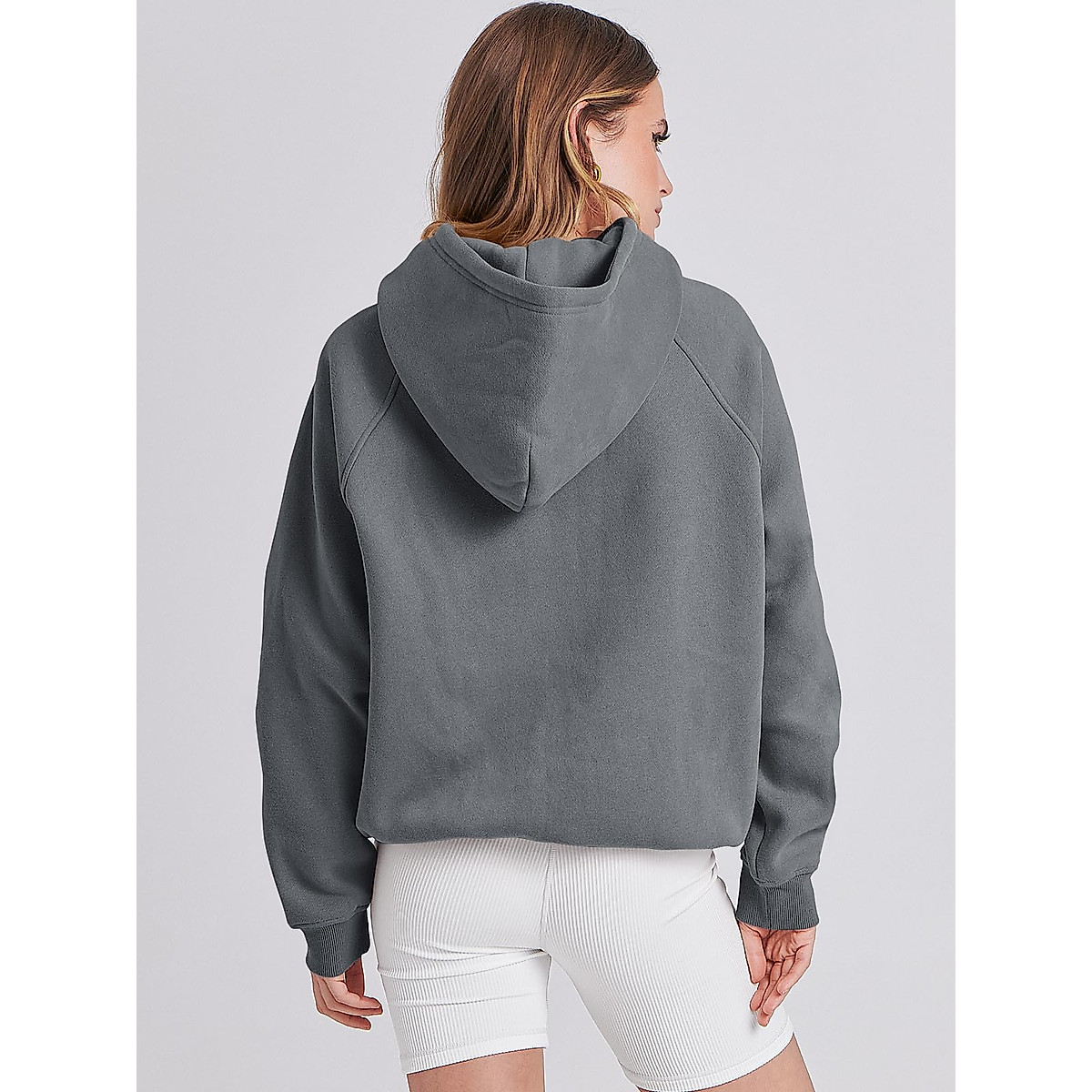 ANRABESS Women Oversized Hoodies Sweatshirt Long Sleeve Fleece Pullover Top 2024 Fall Trendy Outfits Teen Girl Preppy Clothes Grey Small