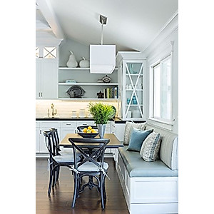 2xhome Set of 2 Natural Mid Century Modern Farmhouse Antique Cross Back Chair with X Back Assembled Solid Real Wooden Frame Antique Style Dining Chair Side for Accent Chairs Woven Kitchen Task Work