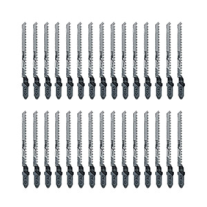 TAROSE 30-Piece T101AO 3-1/4 Inch 20 TPI Assorted T-Shank Scrolling Jig Saw Blades Set for Clean Cutting Wood
