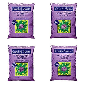 Coast of Maine Organic Natural Garden Compost Potting Planting Soil Blend for Acid Loving Plants, Bushes, and Flowers, 20 Quart Bag (4 Pack)