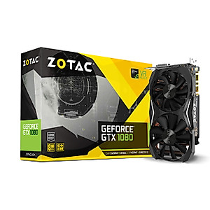 ZOTAC GeForce GTX 1080 Mini 8GB GDDR5X VR Ready Gaming Graphic Card, DisplayPort 1.4, 1x HDMI 2.0, Dual-link DVI (ZT-P10800H-10P)