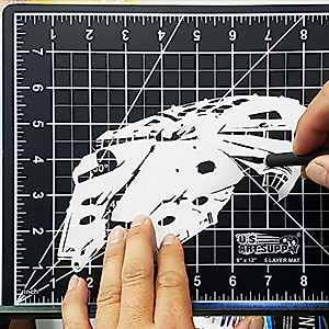 US Art Supply 9" x 12" Pink/Blue Professional Self Healing 5-Ply Double Sided Durable Non-Slip Cutting Mat Great for Scrapbooking, Quilting, Sewing and all Arts & Crafts Projects