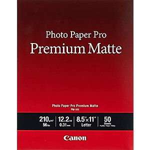 Canon PM-101 Photo Paper Pro Premium Matte (8.5 x 11", 50 Sheets)