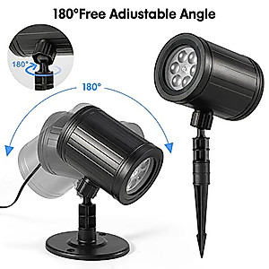 Christmas Snowflake Projector Lights, Blofun Indoor Outdoor Holiday Projector Lights Weatherproof Led Snowfall Lights for Halloween Xmas Party Wedding Garden Landscape Decoration…