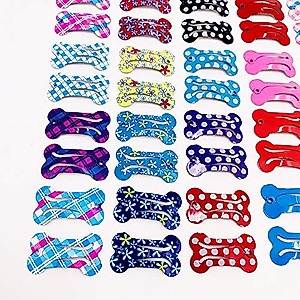 PET SHOW Cute 1" Small Bone Snap Hair Clips Pet Grooming Products Dog Cat Puppy Hair Accessories Random Color Pack of 20