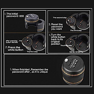 Loboo Idea 12 Pack Wine Bottle Lock, Combination Password Code Lock Wine Cap Digital Lock For Wine & Liquor Bottle Wine Whiskey Bottle.the Diameter Of The Bottle Mouth Should Be Between 26mm To 28mm