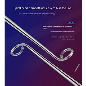 shuwen 5Pieces Fish Hook Remover Tool Metal Hook Remover Extractor Fish Hook Disconnect Device Fish Hook Detacher Fishing Tool Kit Fishing Accessory for Saltwater Freshwater-Grey