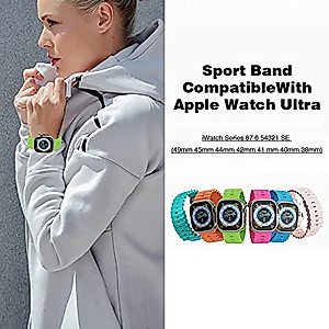 6 Pack Ultra Ocean Band Compatible With Apple Watch Band 49 45 44 42 41 40 38mm, Soft Silicone Waterproof Sports Band For Women And Men For Apple Watch Band Series 8 7 SE 6 5 4 3 2 1