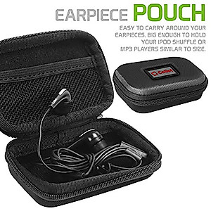Cellet Portable Travel Compact EVA Case Compatible for Apple Air Pods Air Pods Pro 2, Air Pod, Bose Earbuds Galaxy Buds2 Pro, Buds Live, Wired Ear Pieces, Charging Cables