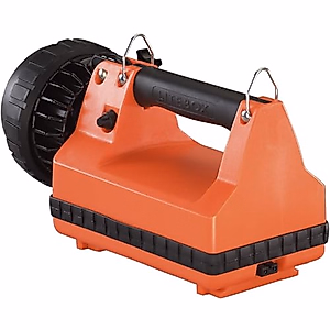 Streamlight 45857 E-Spot LiteBox 1500-Lumen 110000 Candela Rechargeable Spot Beam Lantern with Power Failure System, AC/DC Charging, Heavy Duty Shoulder Strap and Mounting Rack, Orange