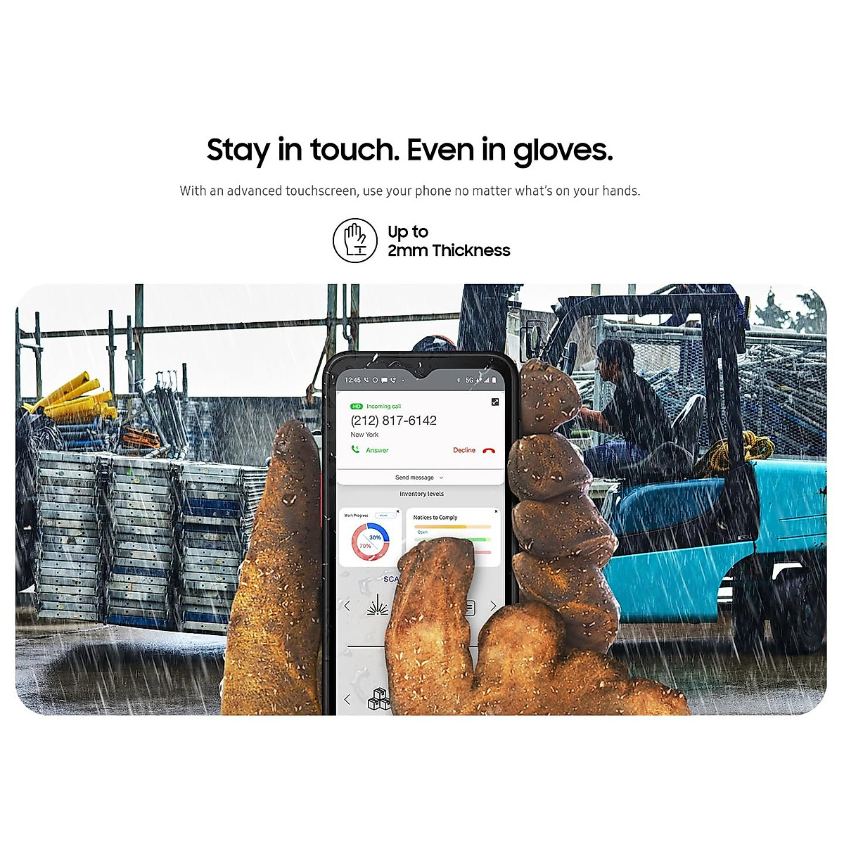 SAMSUNG Galaxy XCover6 Pro 5G AT&T 128GB SM-G736 Black (Renewed)