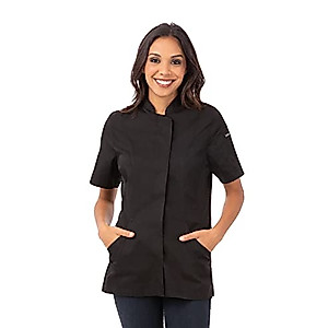 Chef Works Women's Roxby Chef Coat, Black, Large