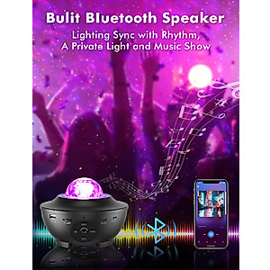 Galaxy Projector Star Projector,Star Light Room Decor Light for Kids and Adults,Smart Night Lights for Bedroom with Bluetooth Music Speaker,APP Control,Remote Control