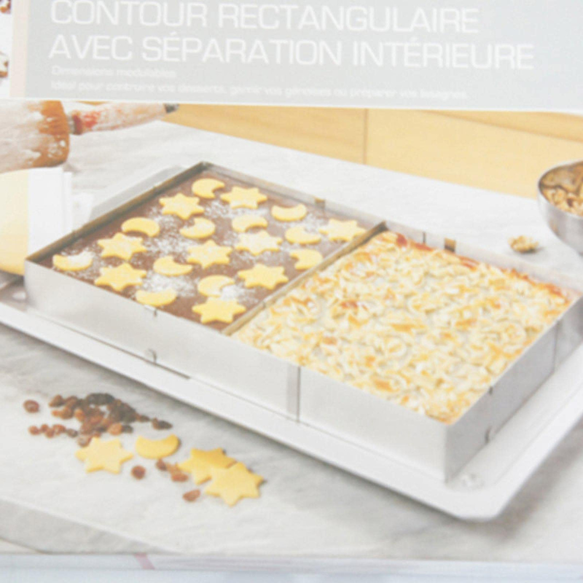 PRMAL Stainless Steel Adjustable Telescopic Rectangular Mousse Circle Cake Mold Baking Tool