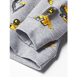 John Deere boys John Deere Toddler Boys' French Terry Pullover T Shirt, Heather Grey, 4T US