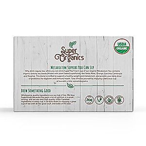 Super Organics Metabolism Oolong Tea Pods With Superfoods, Probiotics Keurig K-Cup Compatible Weight, Metabolism, Slim Tea USDA Certified Organic, Vegan, Non-GMO, Natural, Delicious Tea, 60ct