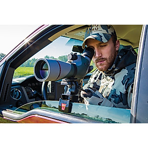BOG SSA, Spotting Scope Adaptor with Padded Car Window Clamp, Adjustable Pan / Tilt Tension Handle, Universal Accessory Plate Attachment, and Bubble Level for Hunting, Spotting, Scouting, and Outdoors