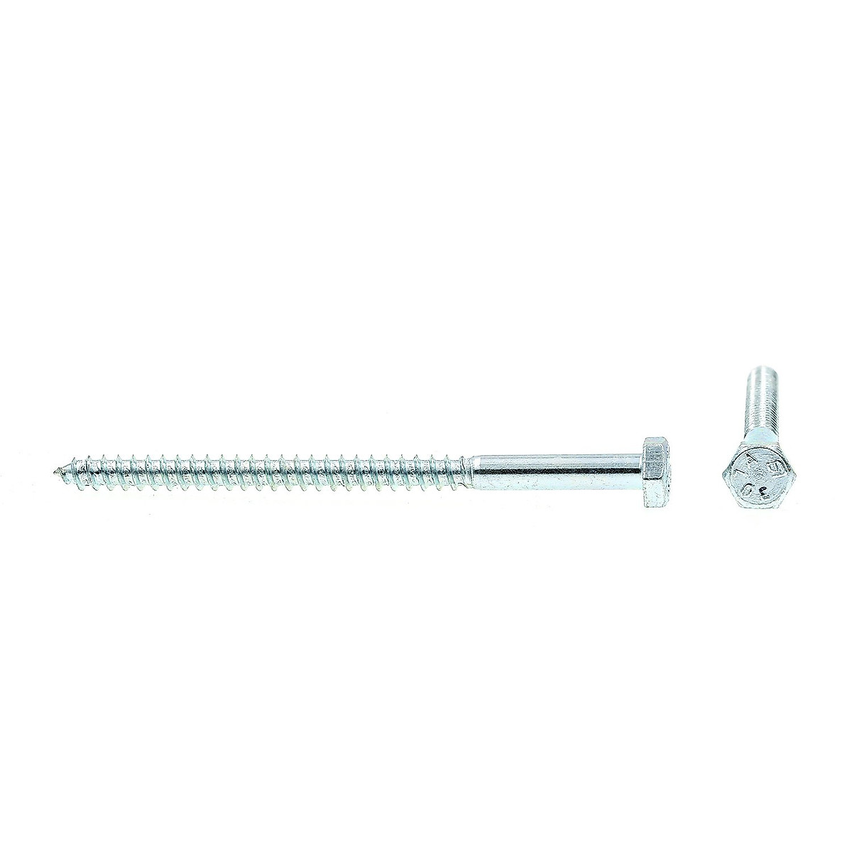 Prime-Line 9055249 Hex Lag Screws, 1/4 In. X 4 In., A307 Grade A Zinc Plated Steel (50 Pack)