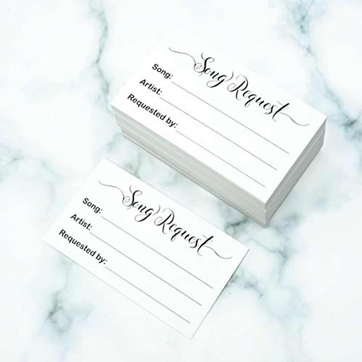 RXBC2011 100 Song Request Cards Play Song at Wedding Reception Prom Dance Party Band DJ Karaoke Music Suggestion Note