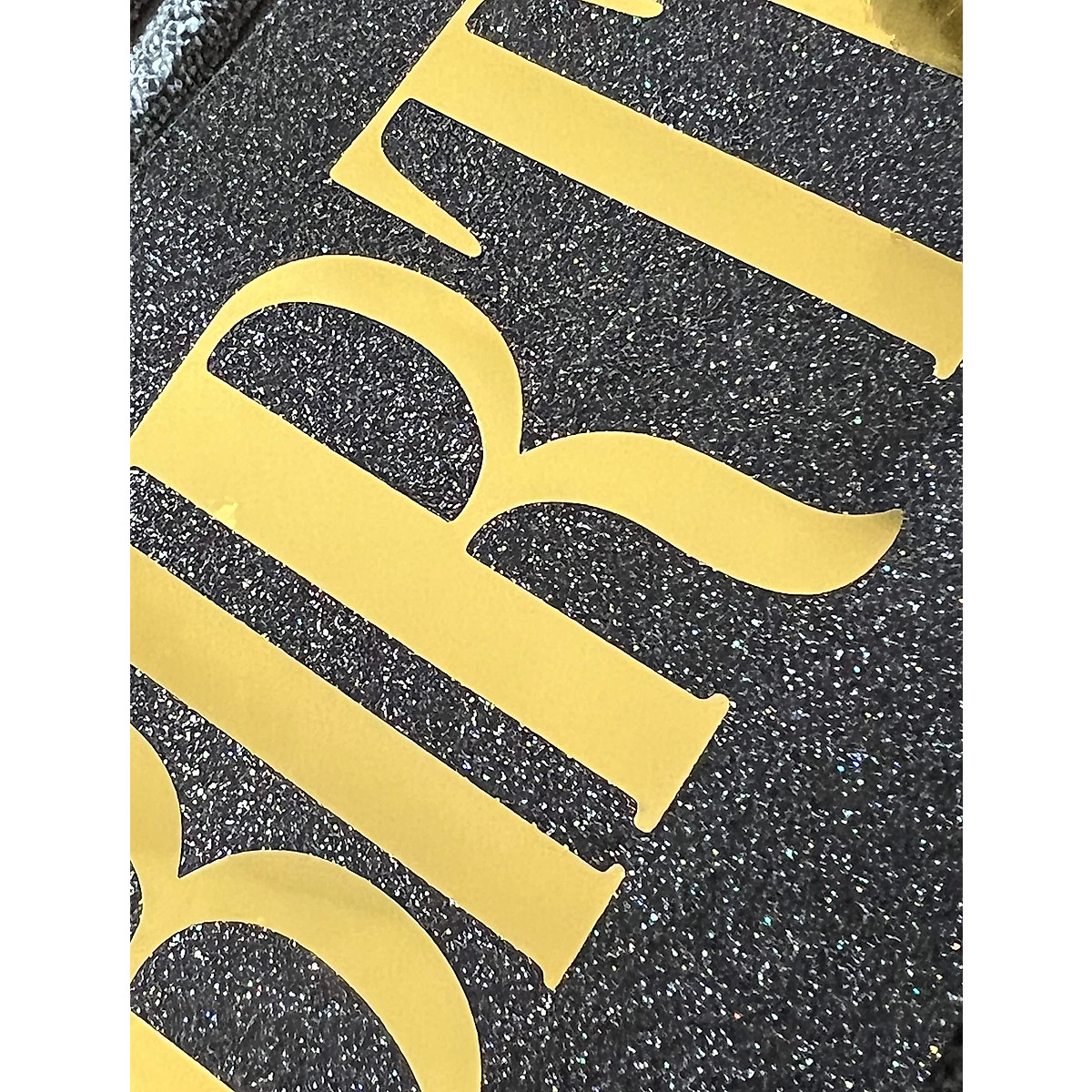 "Birthday Baddie" sash - Black Glitter sash with Gold foil. Soft Black Satin Sash for Women and Men - Birthday Party Favors Supplies Decorations & Accessories for Any Birthday