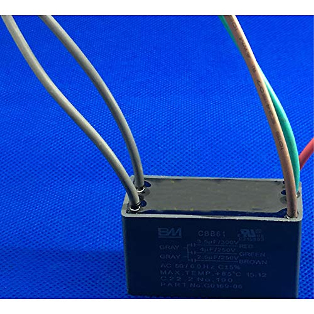 SaiDian 1Pcs Ceiling Fan Capacitor 5 Wire CBB61 2.5uf+3.5uf+4uf 250V 300V AC 50/60Hz