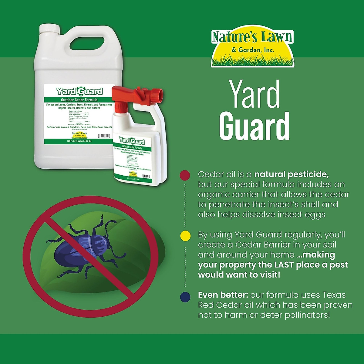 Nature's Lawn & Garden - Yard Guard - Natural Outdoor Insect Control - Gallon