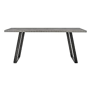 Armen Living Coronado Dining Table, Cement Gray, 35.5 in x 71 in x 30 in