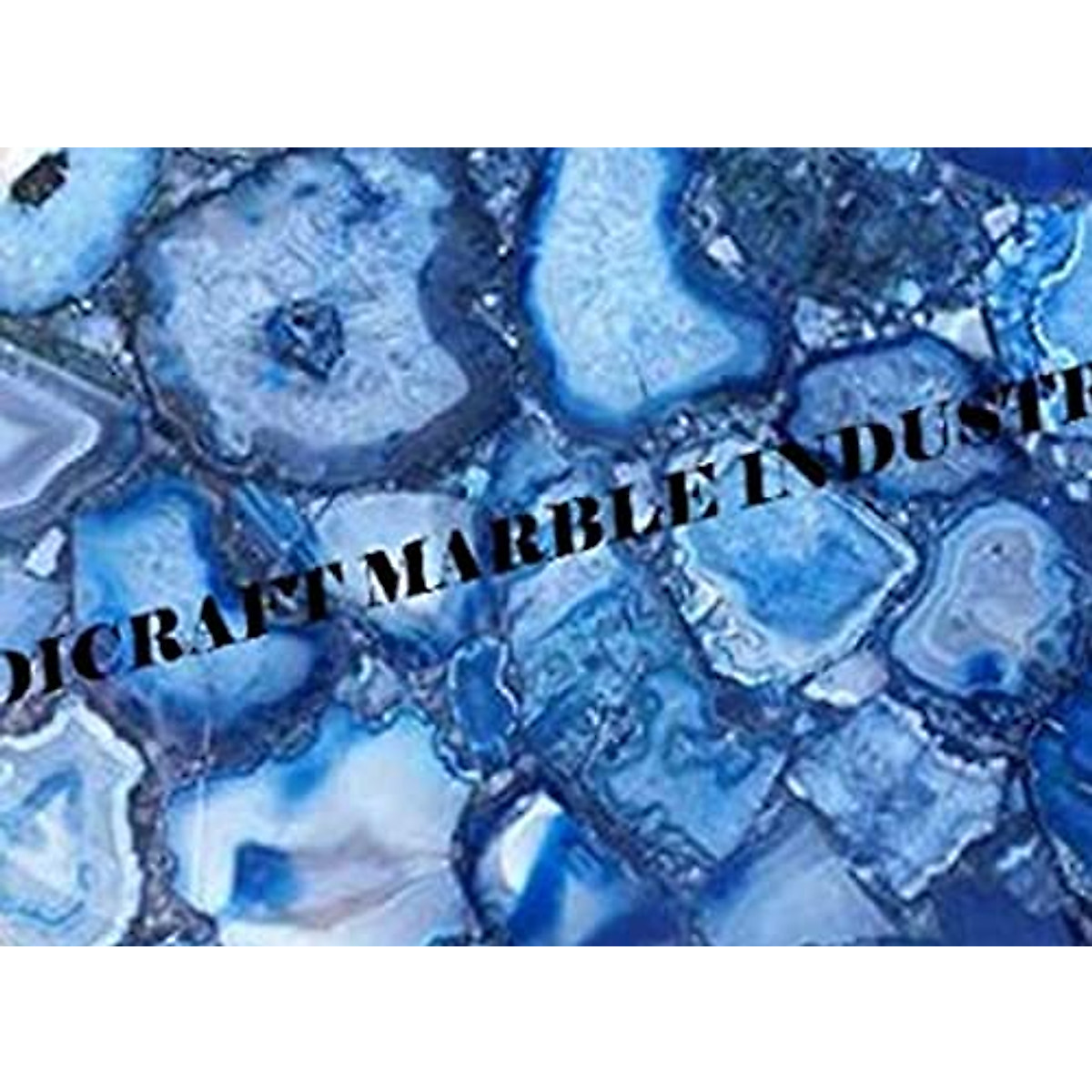 Blue Agate Stone Round Side Table Top, Blue Agate Stone Round Corner Table Top, Patio Table Top, Kitchen Table Top, Hallway Table Top, Living Room Table Top, Piece Of Conversation, Family HeirLoom