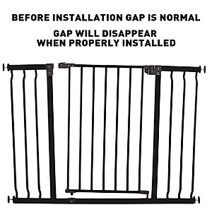 Dreambaby Liberty Security Baby Safety Gate - with Smart Stay Open Feature - Fits Openings 39-42 inches Wide - Black - Model L920BB