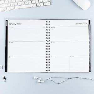 Blue Sky 2024 Weekly and Monthly Planner, January - December, 8.5" x 11", Flexible Cover, Wirebound, Enterprise (144725)