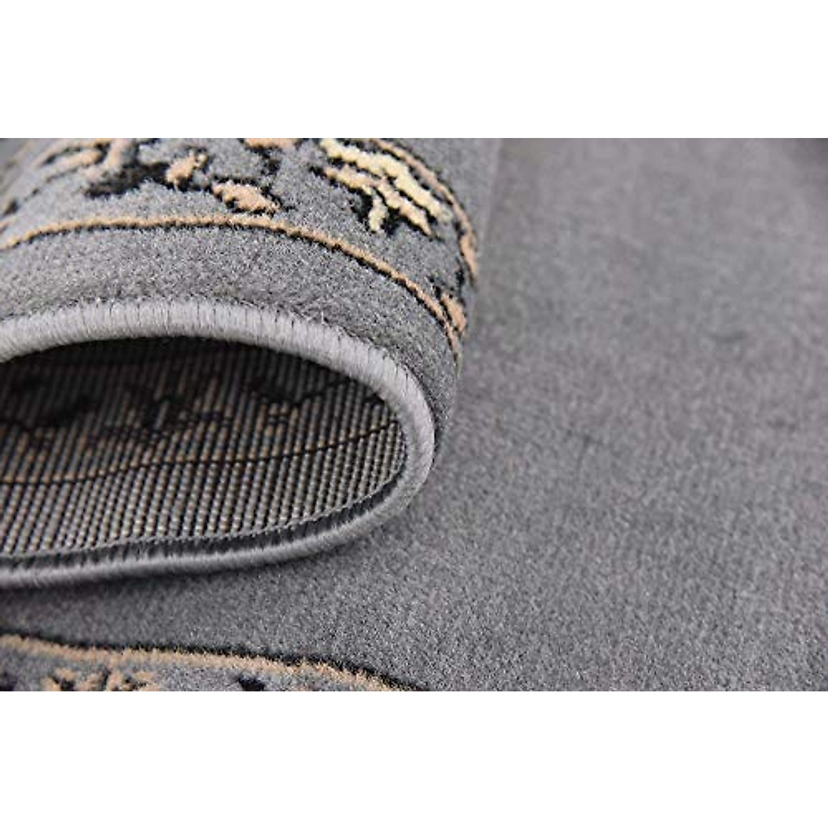 Unique Loom Reza Collection Traditional Persian Style Area Rug, 2 ft 2 in x 8 ft 2 in, Gray/Ivory