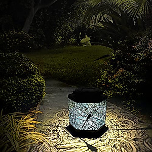 Solar Lantern Lights Outdoor Hanging Solar Powered Lanterns Decor Garden Waterproof LED Lights Solar Lanterns with Dragonfly Style Garden Solar Lanterns for Patio Yard Courtyard Porch Table